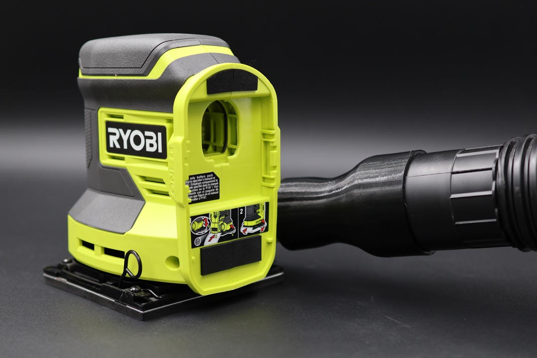 Custom One-piece Dust Adapter for Ryobi Sander Sheet PCL401 - Secure ...