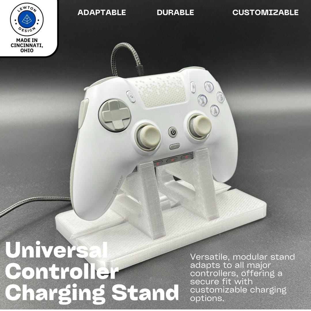 Universal Gaming Controller Charging Stand - Adjustable, Custom Fit ...
