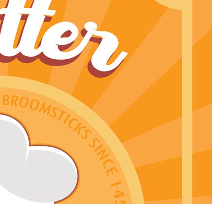 Butter Beer 50s Inspired Retro Printable Poster | Halloween Decoration ...