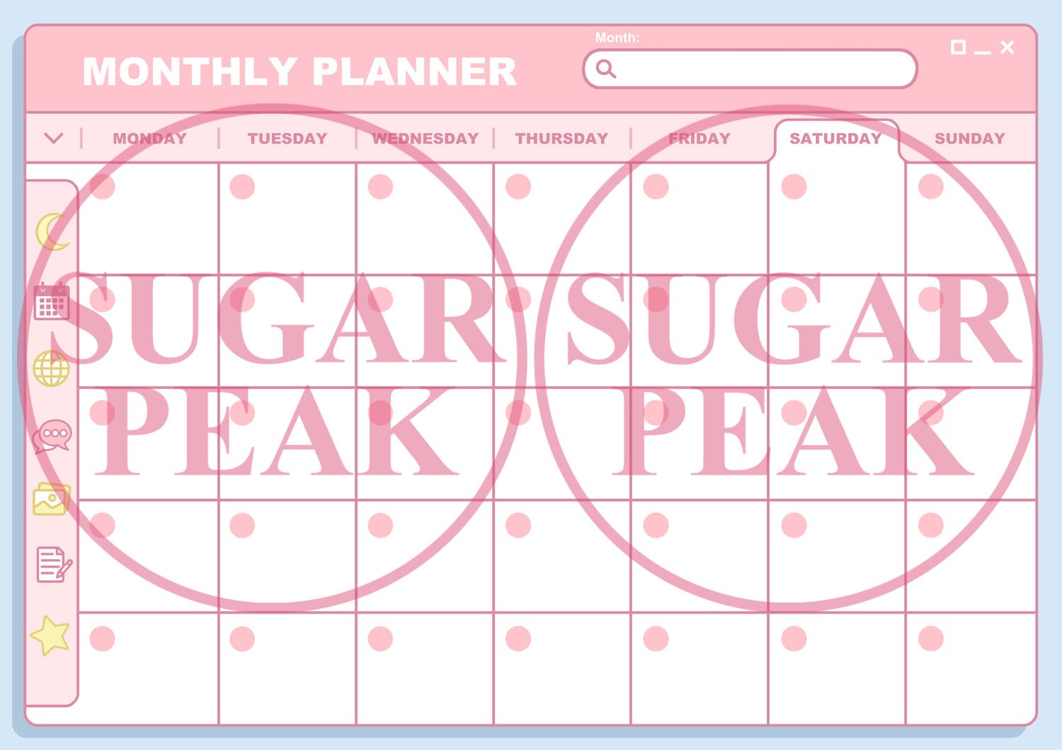 Printable Pastel Monthly Planner | Undated Digital Planner | Cute ...