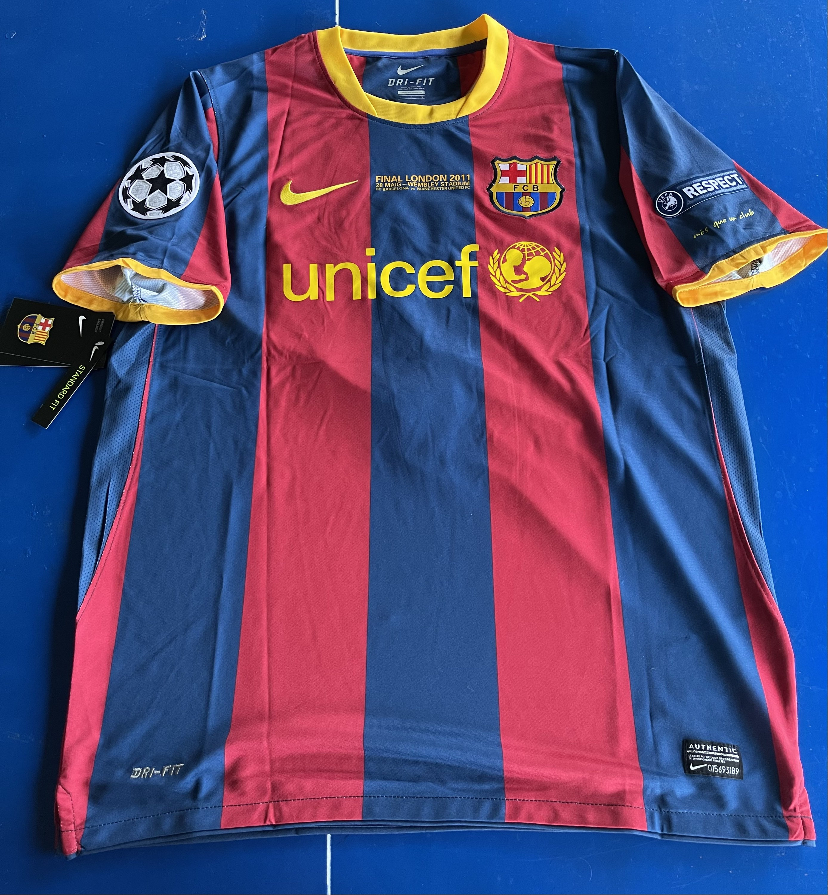 Messi 2011 UCL Final Barcelona tamaño camiseta grande y medio | Etsy