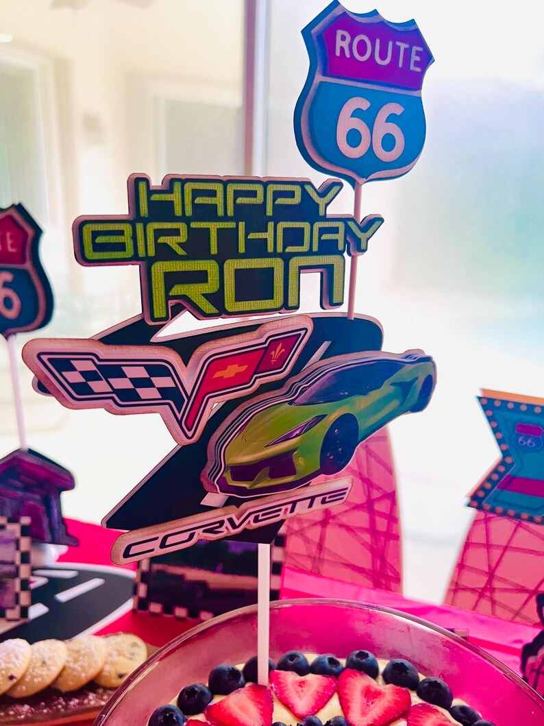 Route 66, Classic Car, Vintage Car Cake Topper - Etsy