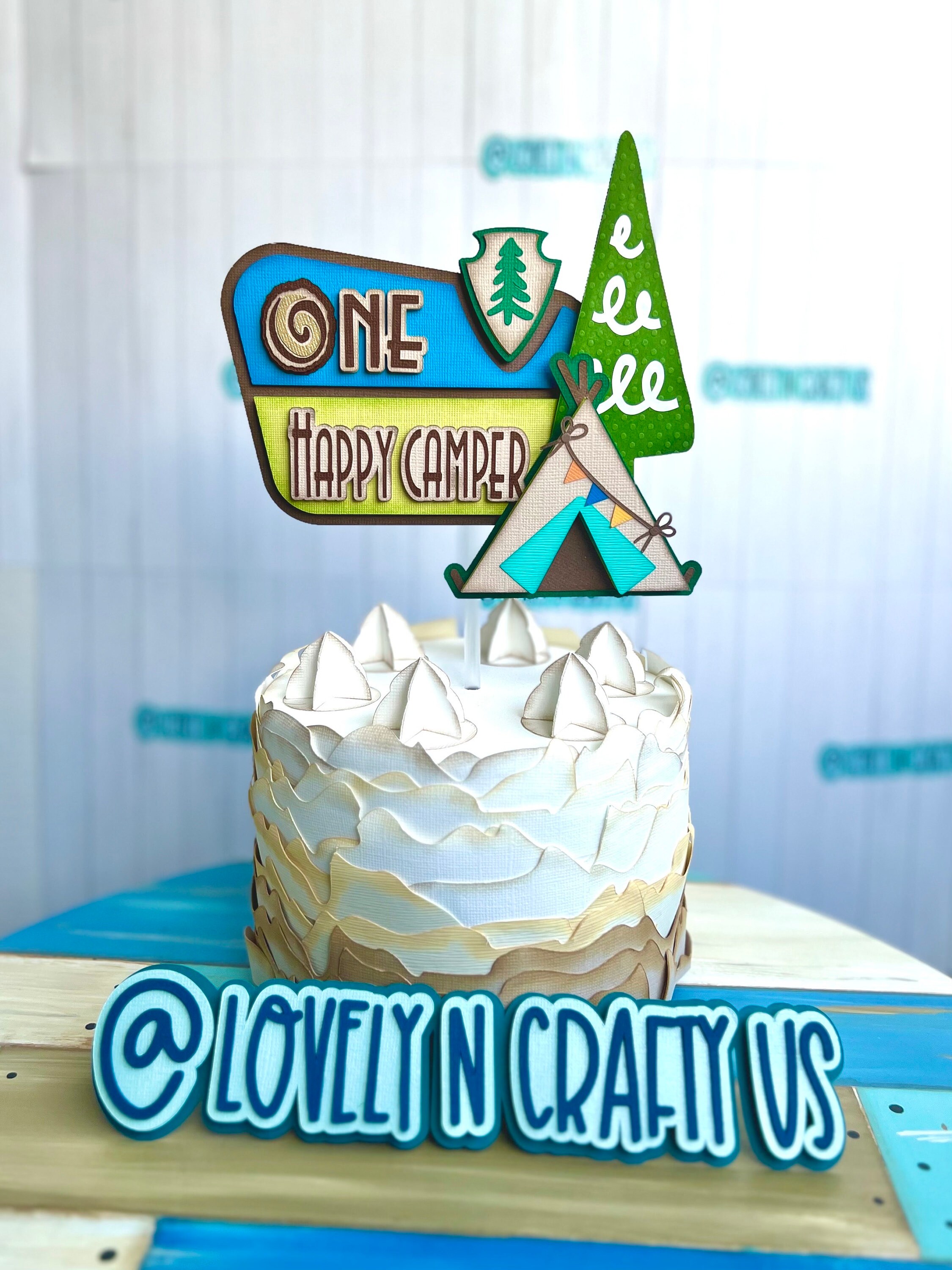 One Happy Camper Cake Topper Camper Cake Topper Camping Cake - Etsy