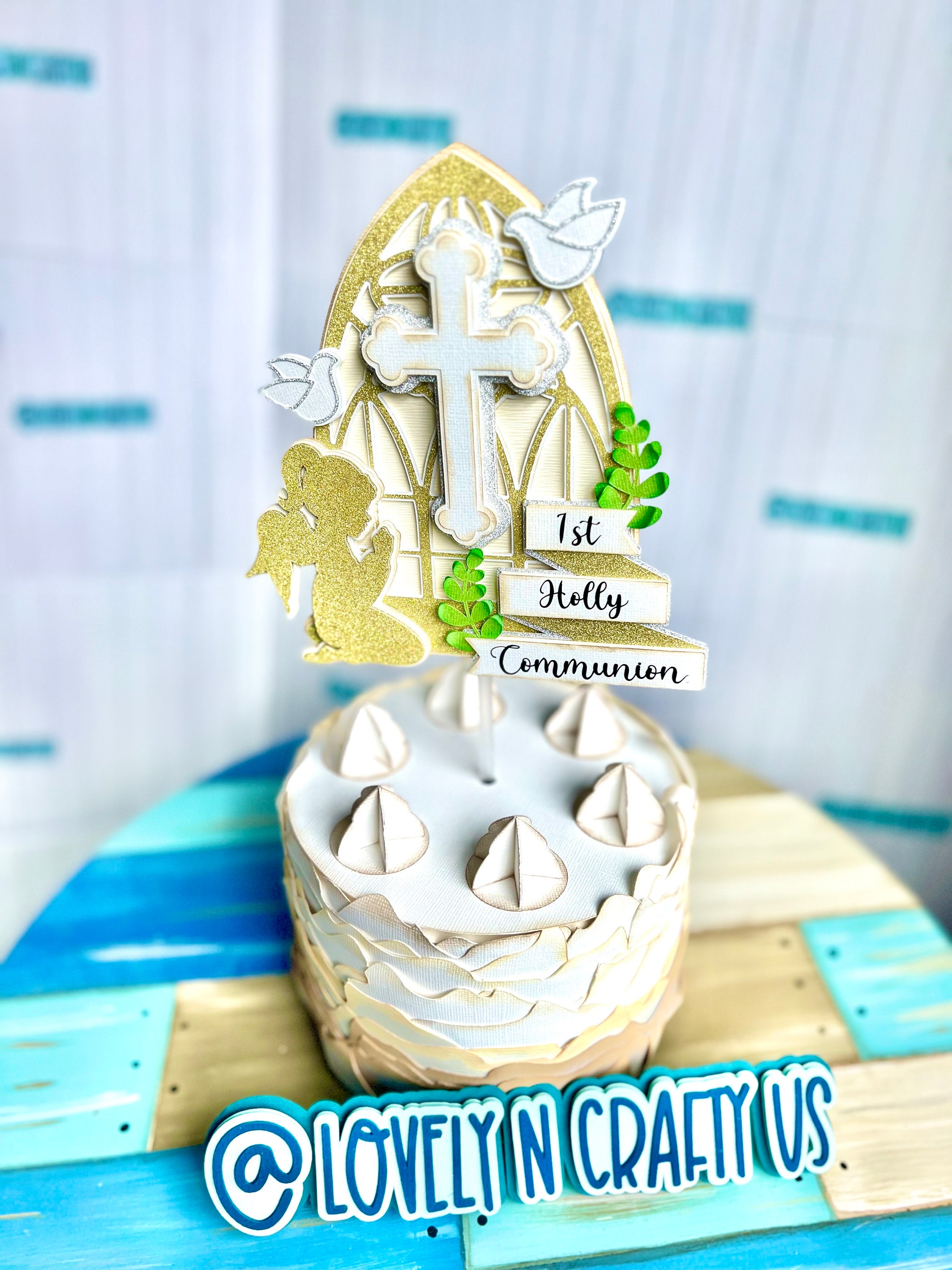 1st Communion Cake Topper, Holly First Communion, First Communion - Etsy