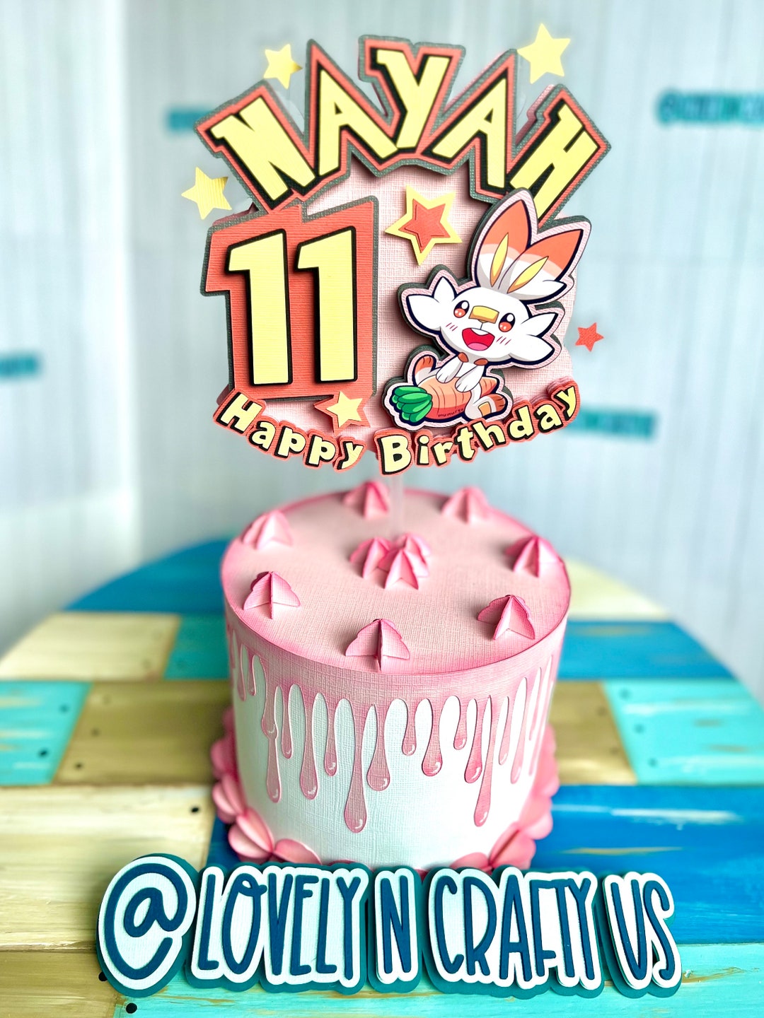 3D Cake Topper, Cake Topper. 3D Character Video Game S C O R-bunny, S C ...