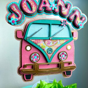 Groovy Van, Peace and Love Van, 70's Cake Topper, Retro Van Cake Topper ...