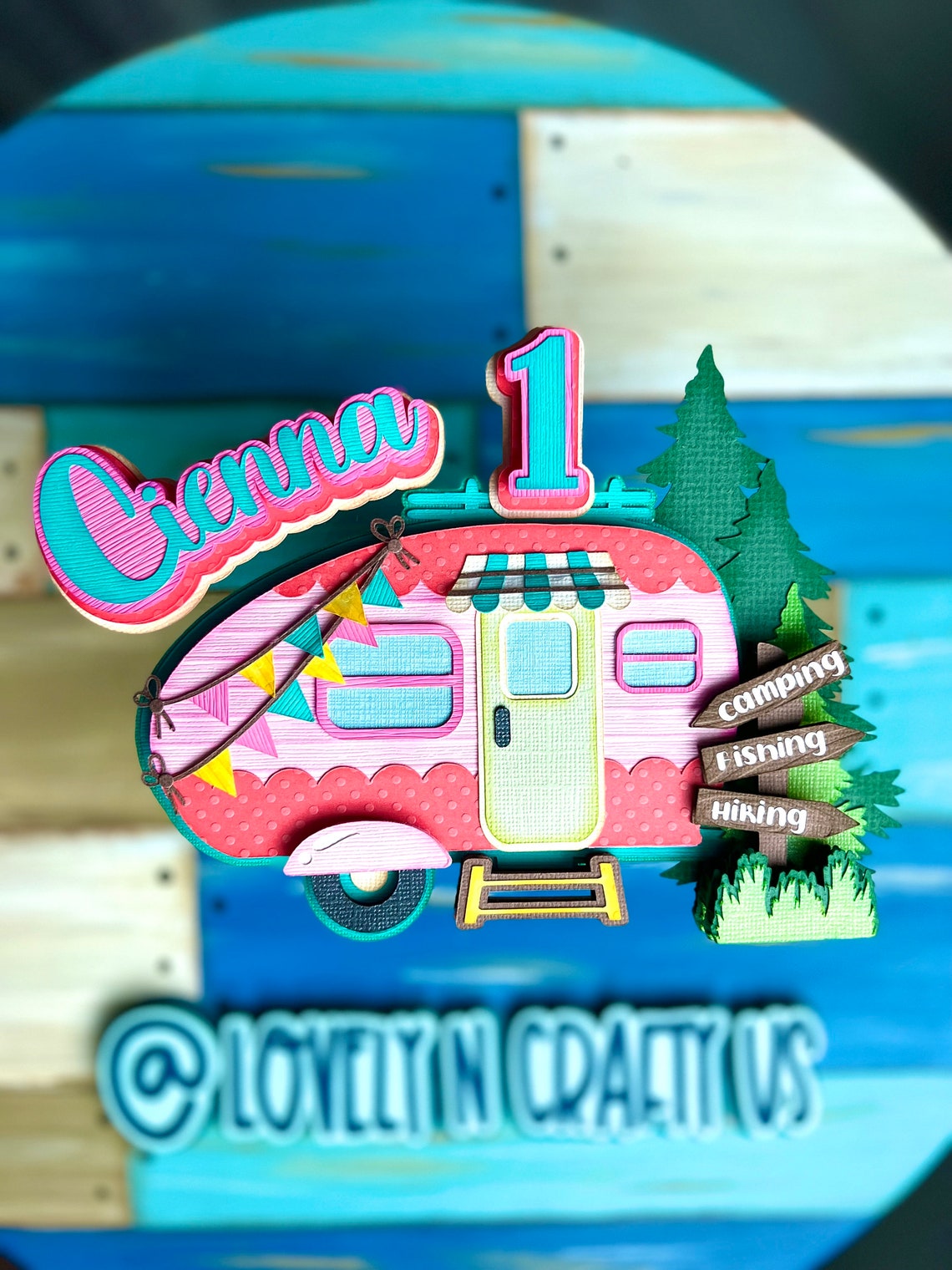 Handmade Vintage Camper Cake Topper, Camping Decoration - Etsy