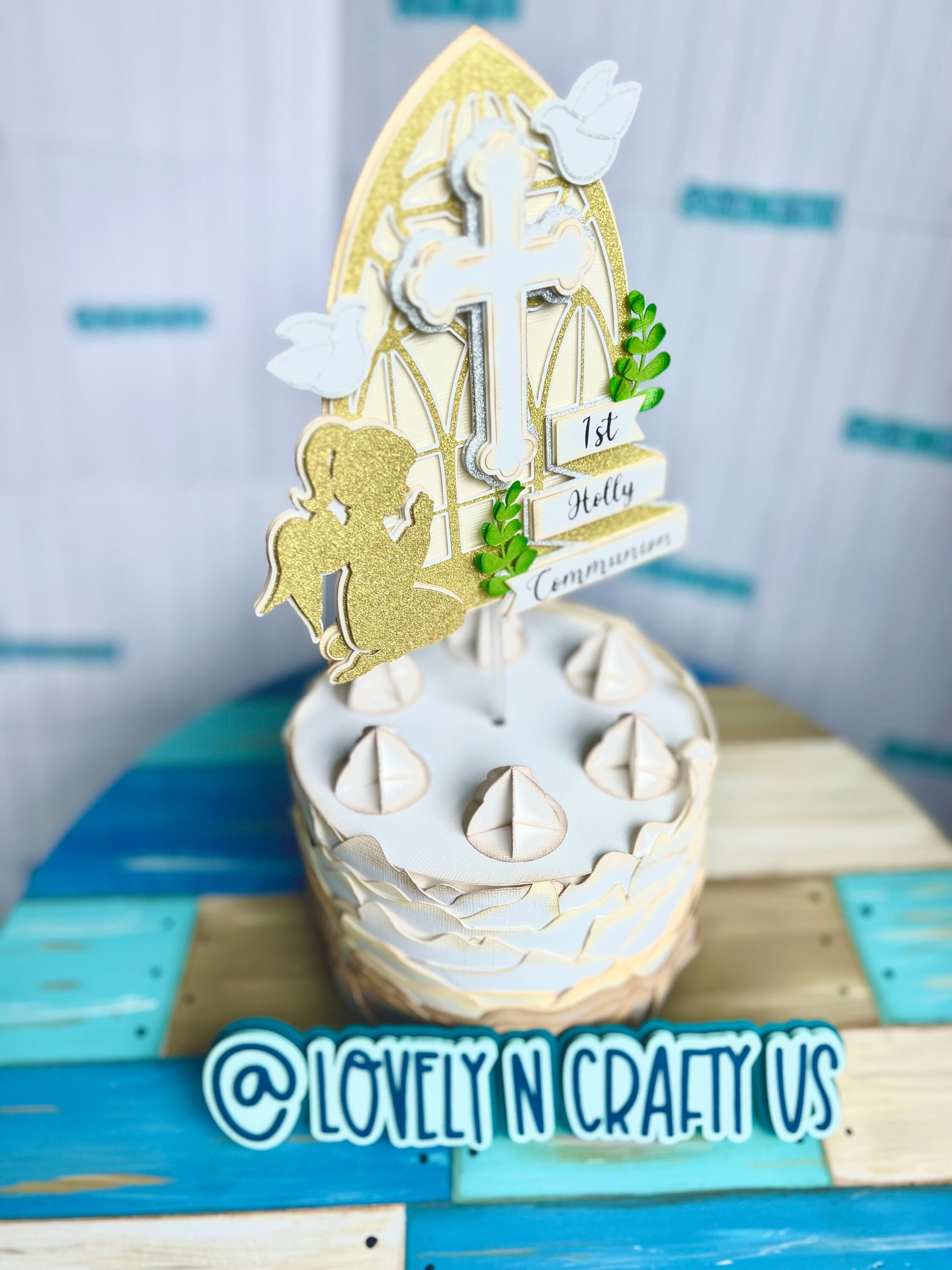 1st Communion Cake Topper, Holly First Communion, First Communion - Etsy