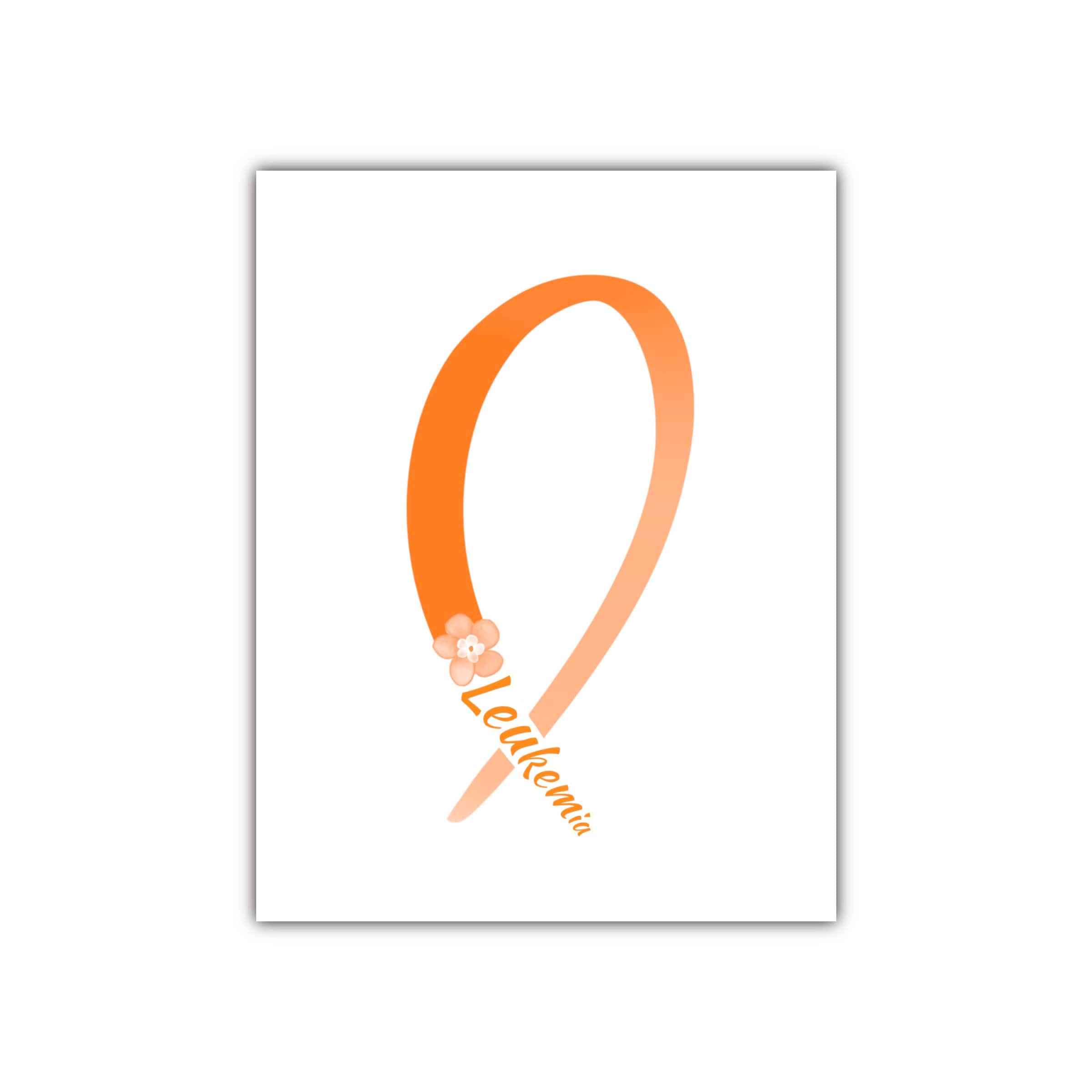 Leukemia Card Orange Ribbon Card Cancer Support Card - Etsy