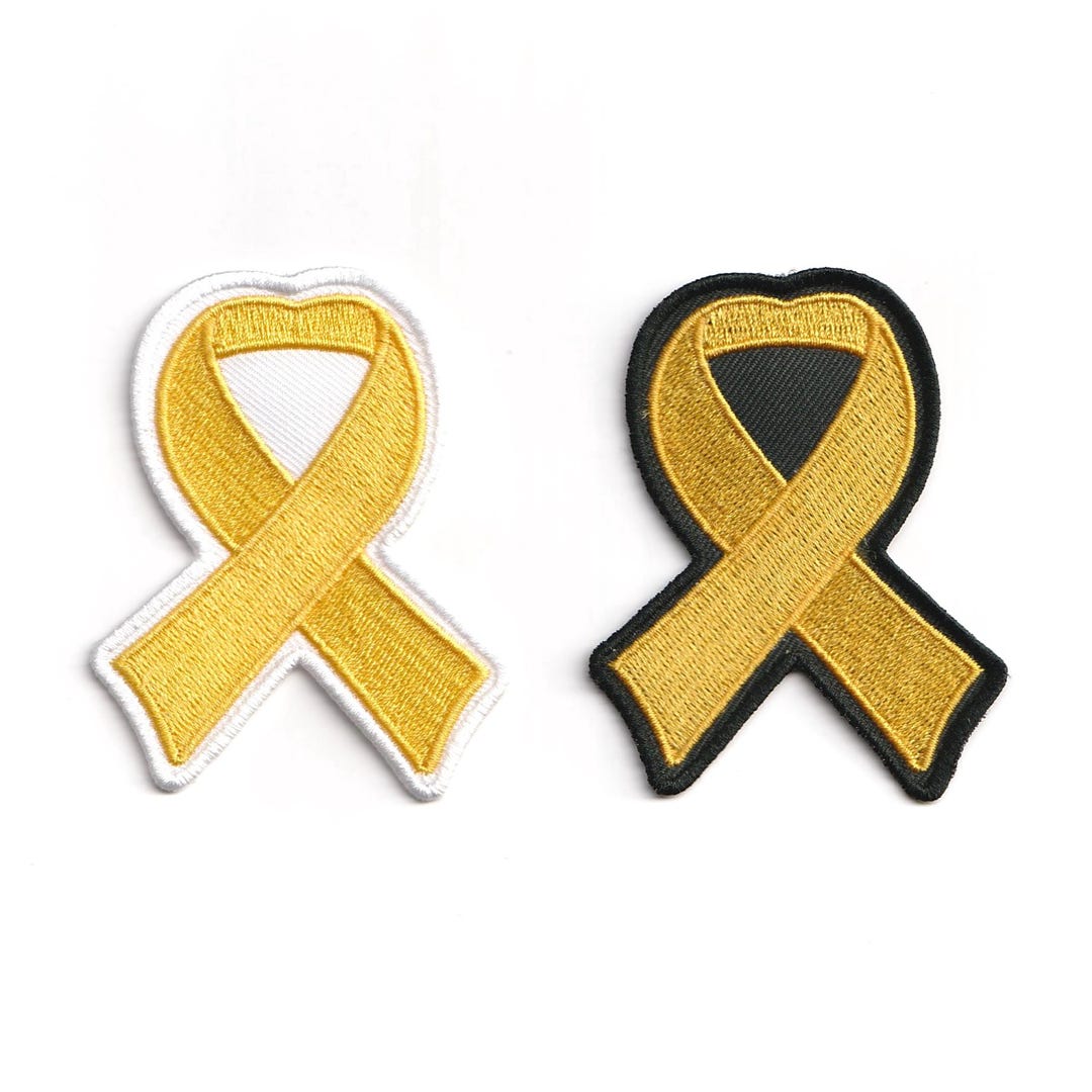 Liver Cancer Patches Yellow Ribbon Patches - Etsy