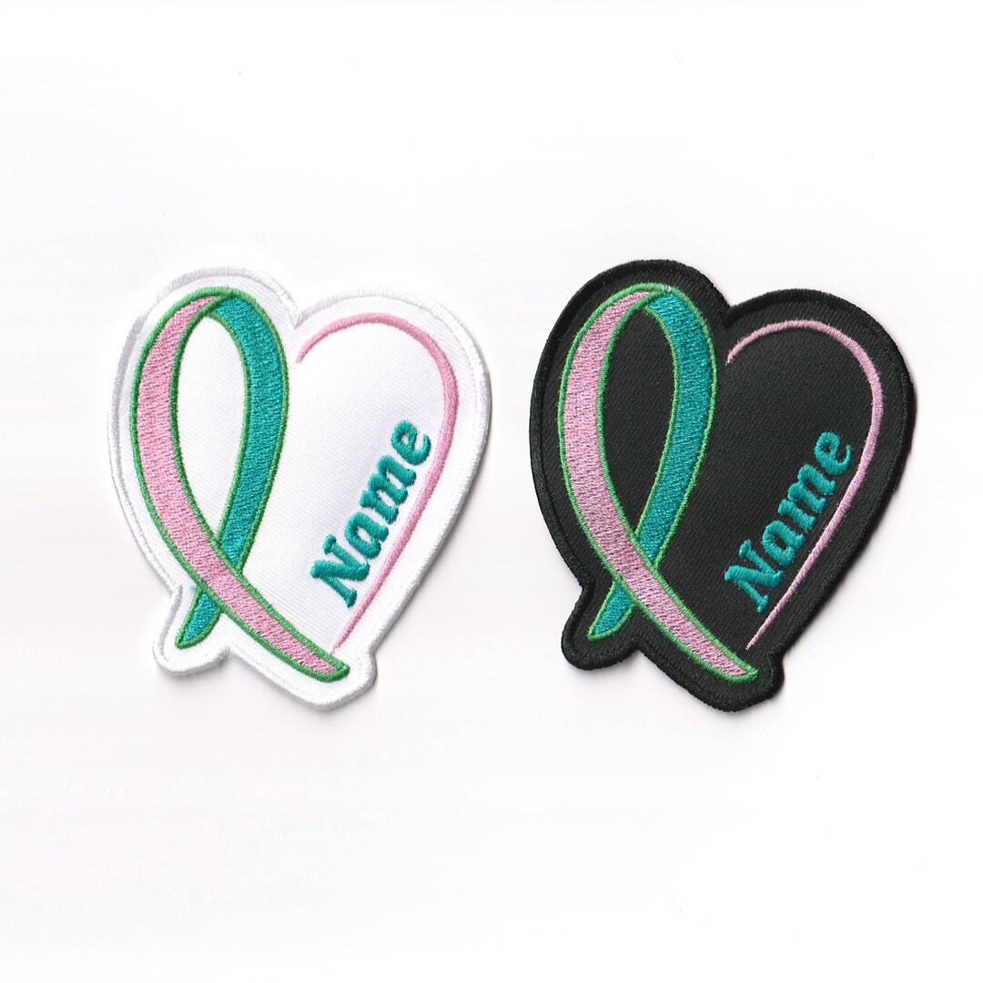 Metastatic Breast | Cancer Ribbon | Personalize Patches - Etsy