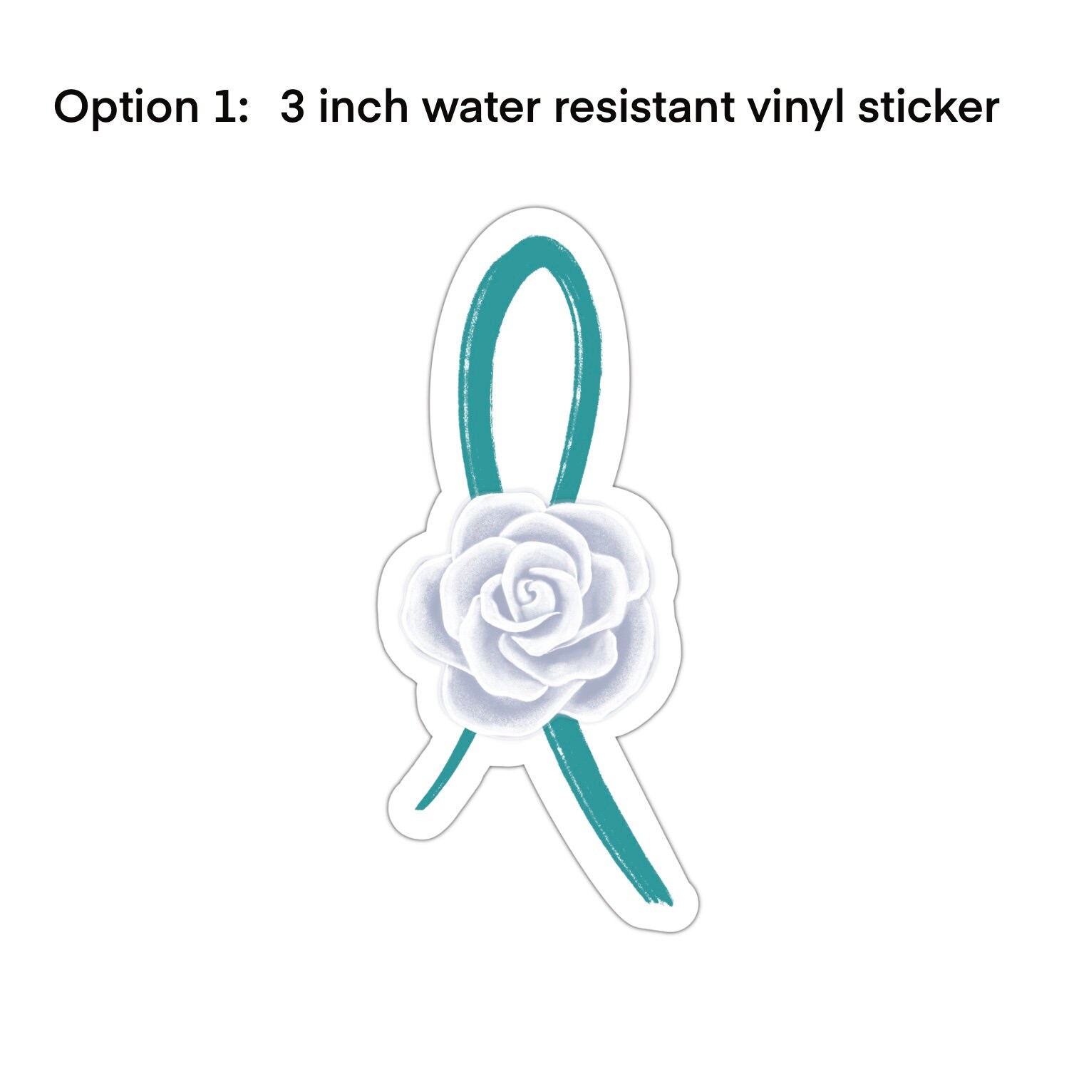 Ovarian Cancer Sticker Awareness Ribbon Sticker Sticker - Etsy UK