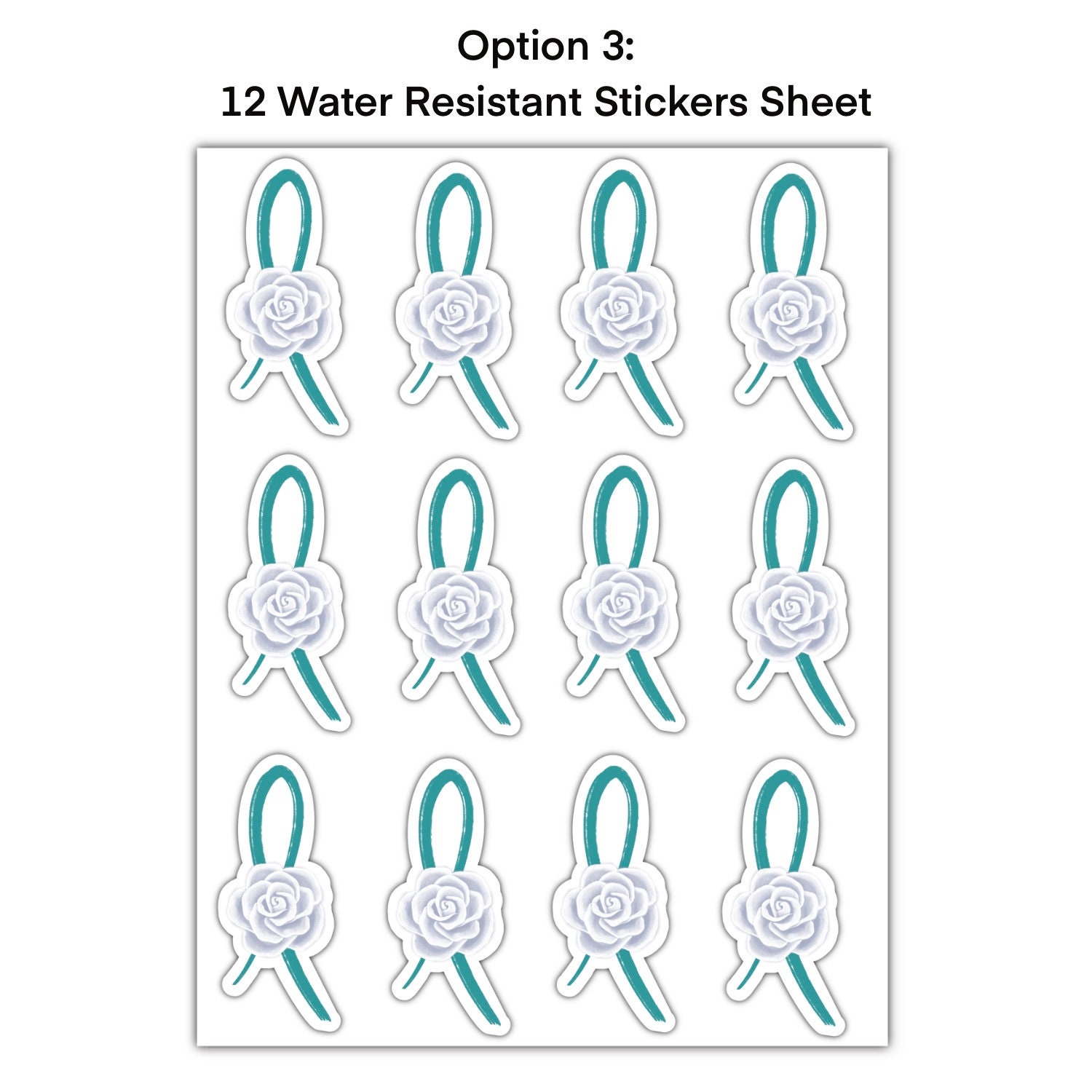 Ovarian Cancer Sticker Awareness Ribbon Sticker Sticker - Etsy UK