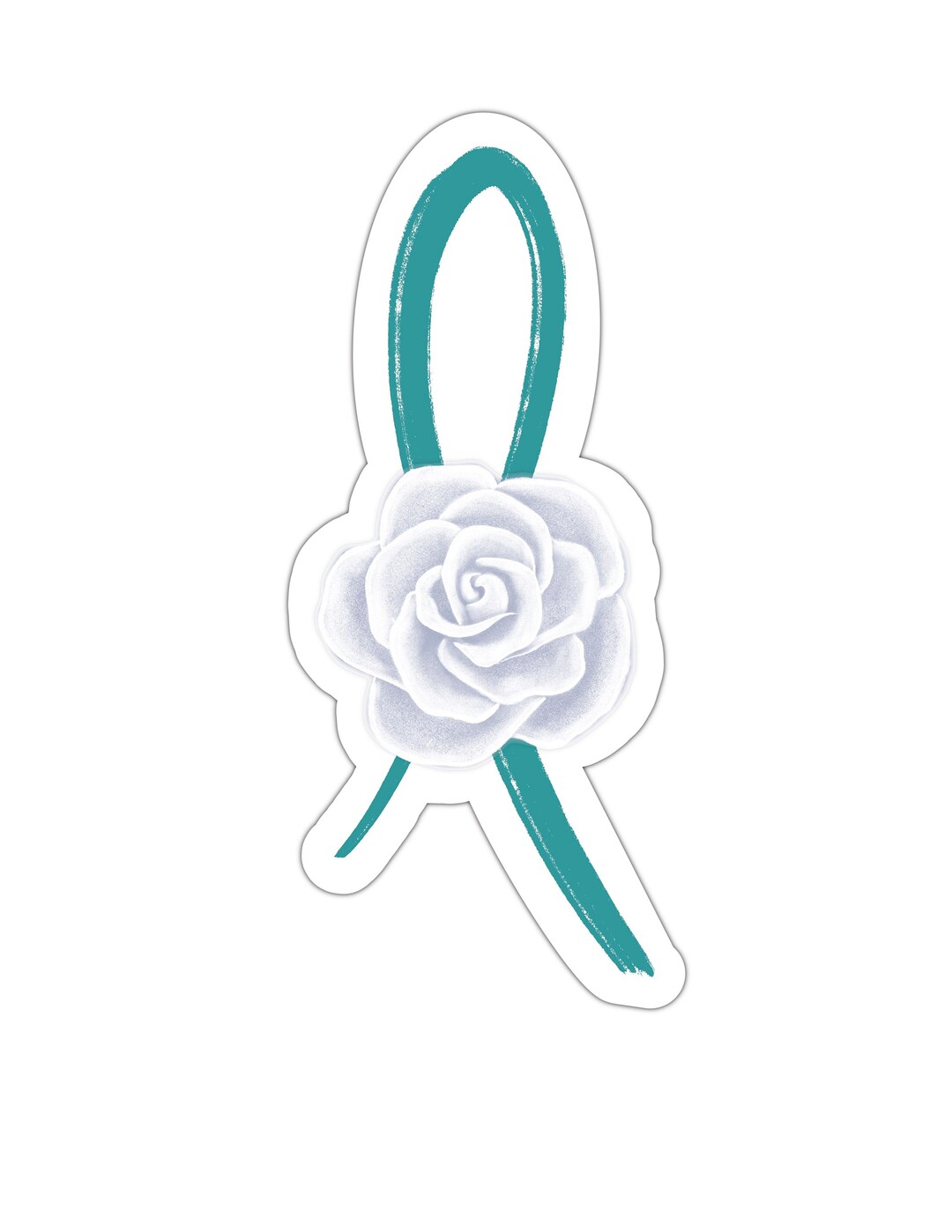 Ovarian Cancer Sticker Awareness Ribbon Sticker Sticker - Etsy UK