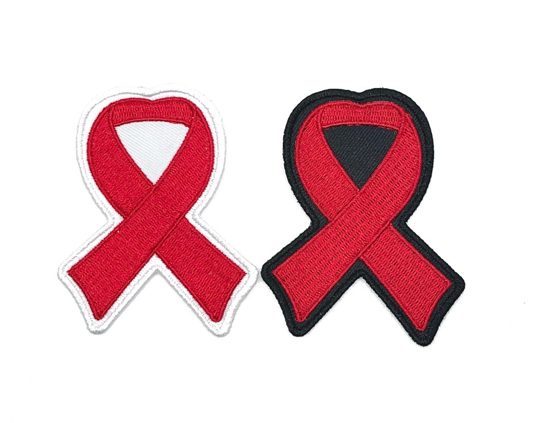 Blood Cancer Patches Red Ribbon Patches - Etsy