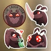 Mothman Magnets! || Cute Cryptid Mothman Magnet Set || Boba Mothman ...