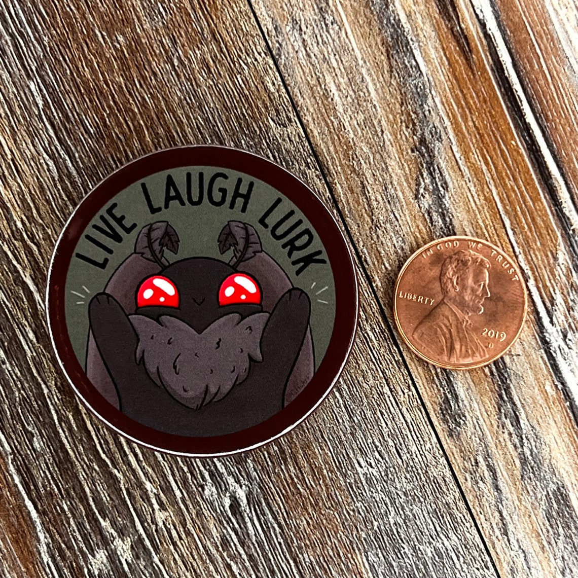 Cute Cryptid Boba Mothman Button Mothman Live Laugh Lurk - Etsy