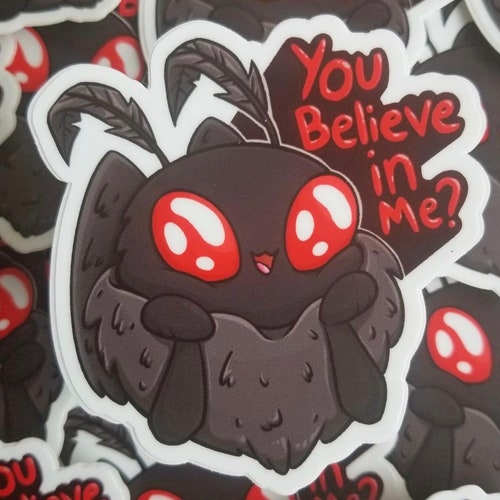 Cute Cryptid Baby Mothman Pumpkin Fall Mothman Sticker Boba - Etsy