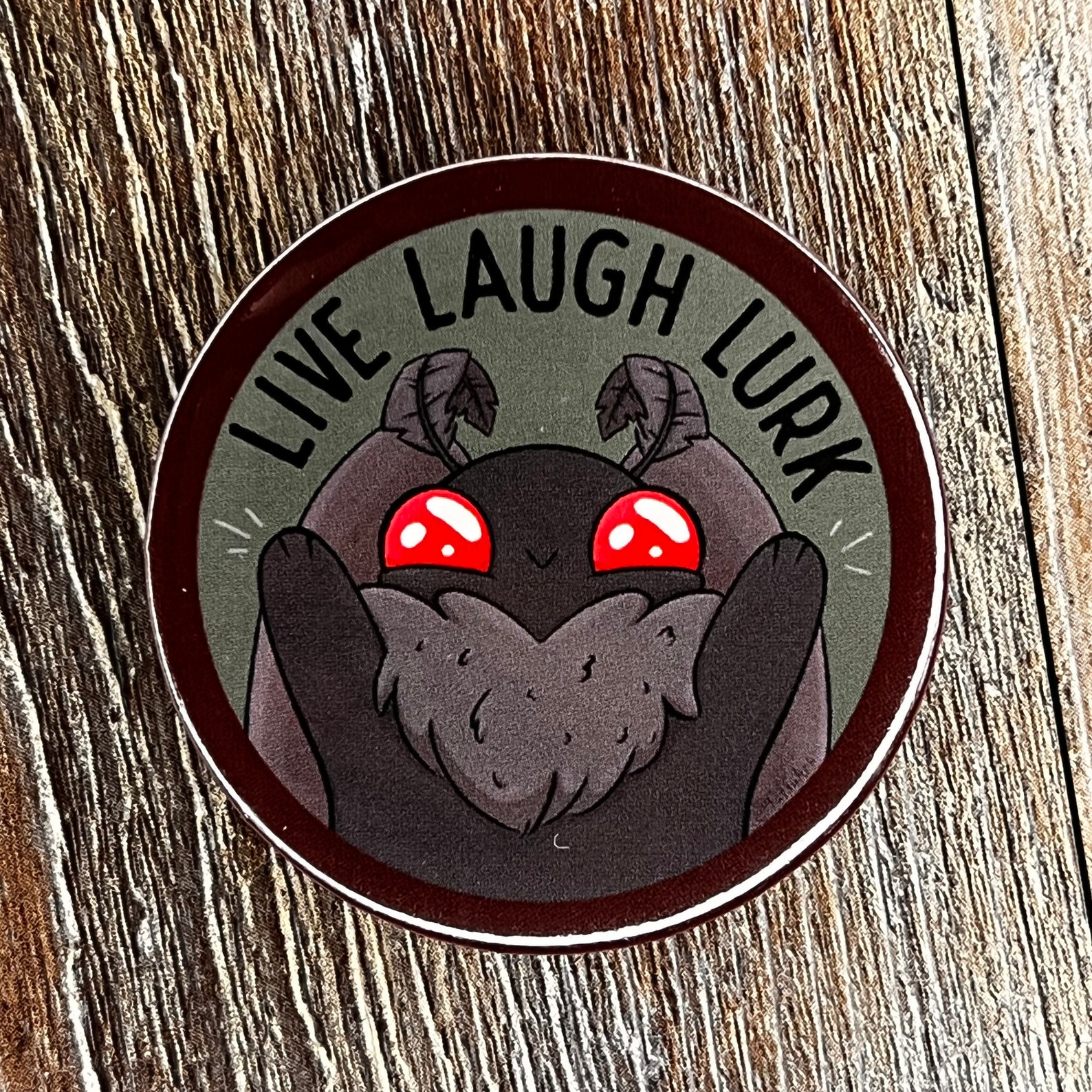 Cute Cryptid Boba Mothman Button Mothman Live Laugh Lurk - Etsy