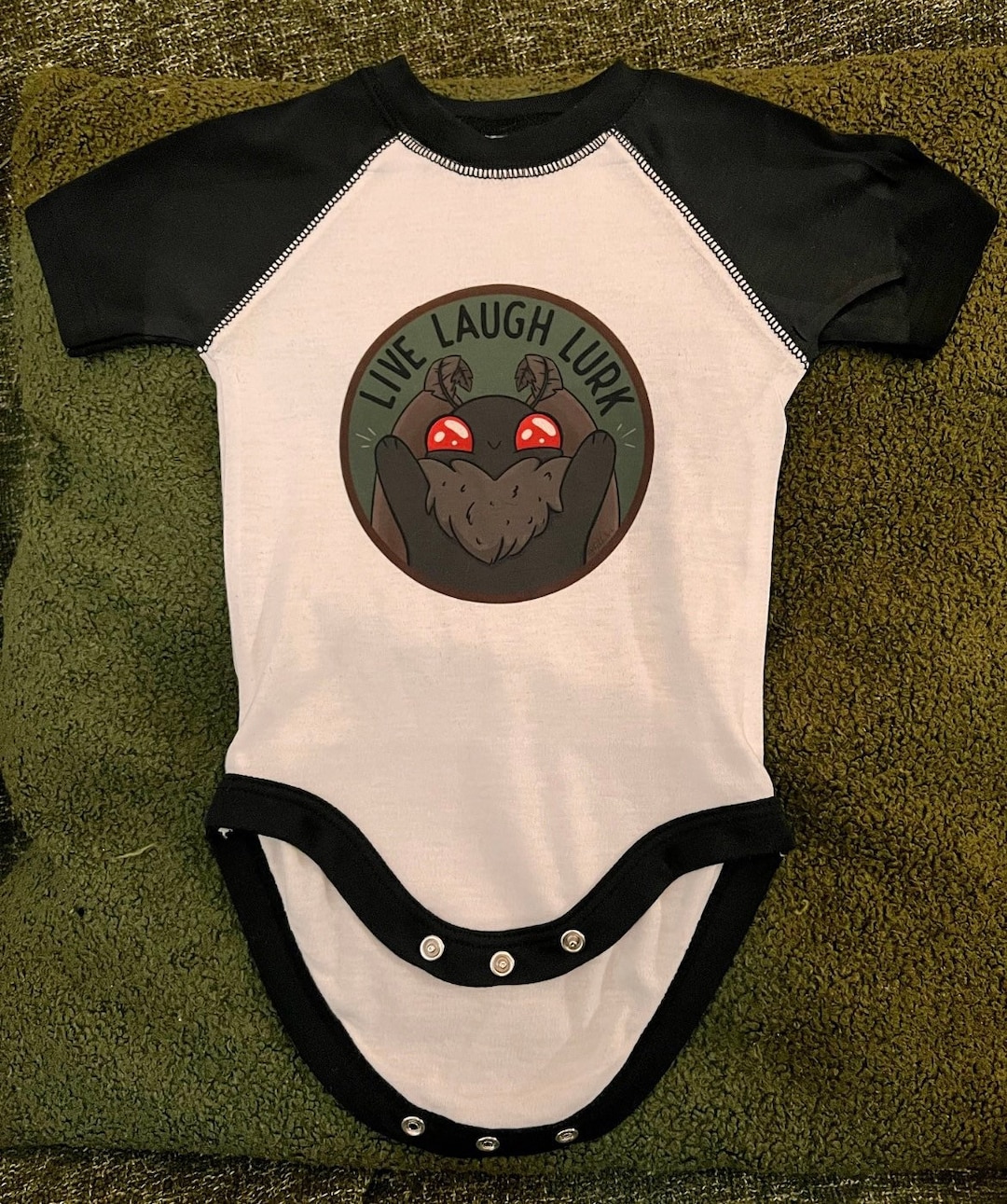 Mothman Baby Bodysuit || Live Laugh Lurk - Boba Mothman Series || Cute ...