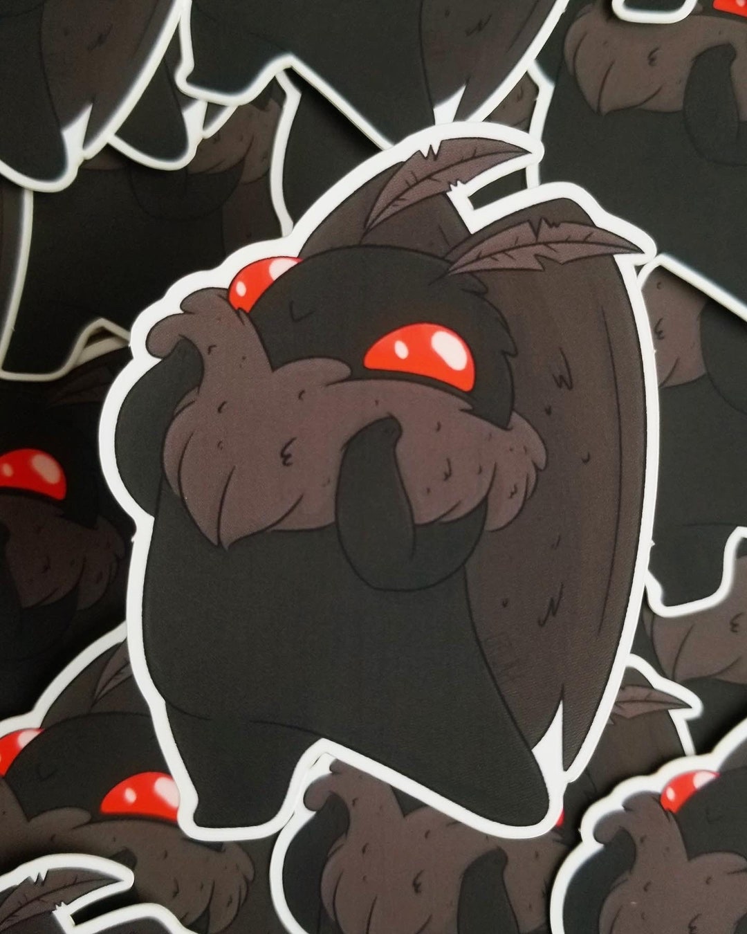 Cute Baby Mothman Cryptid Sticker Fullbody || Boba Mothman Series - Etsy