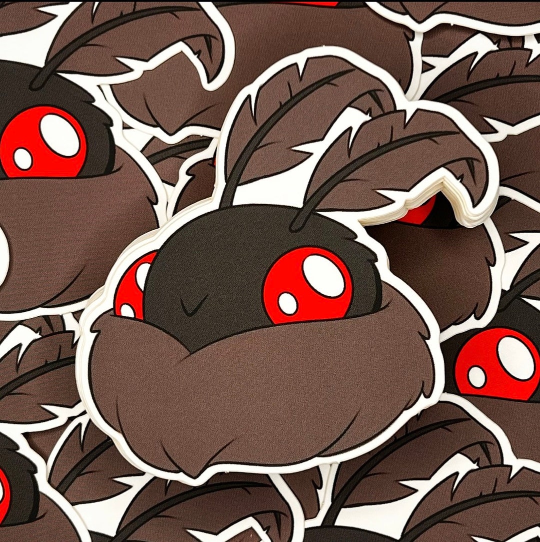 Cute Cryptid Mothman Head Sticker Boba Mothman Series - Etsy