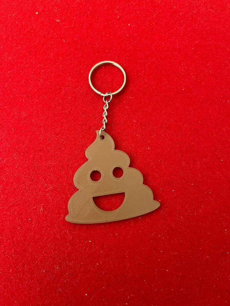 Poop Emoji Keychain 3D Printed - Etsy