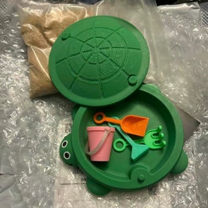 Turtle Sandbox With Lid and Sand - Etsy