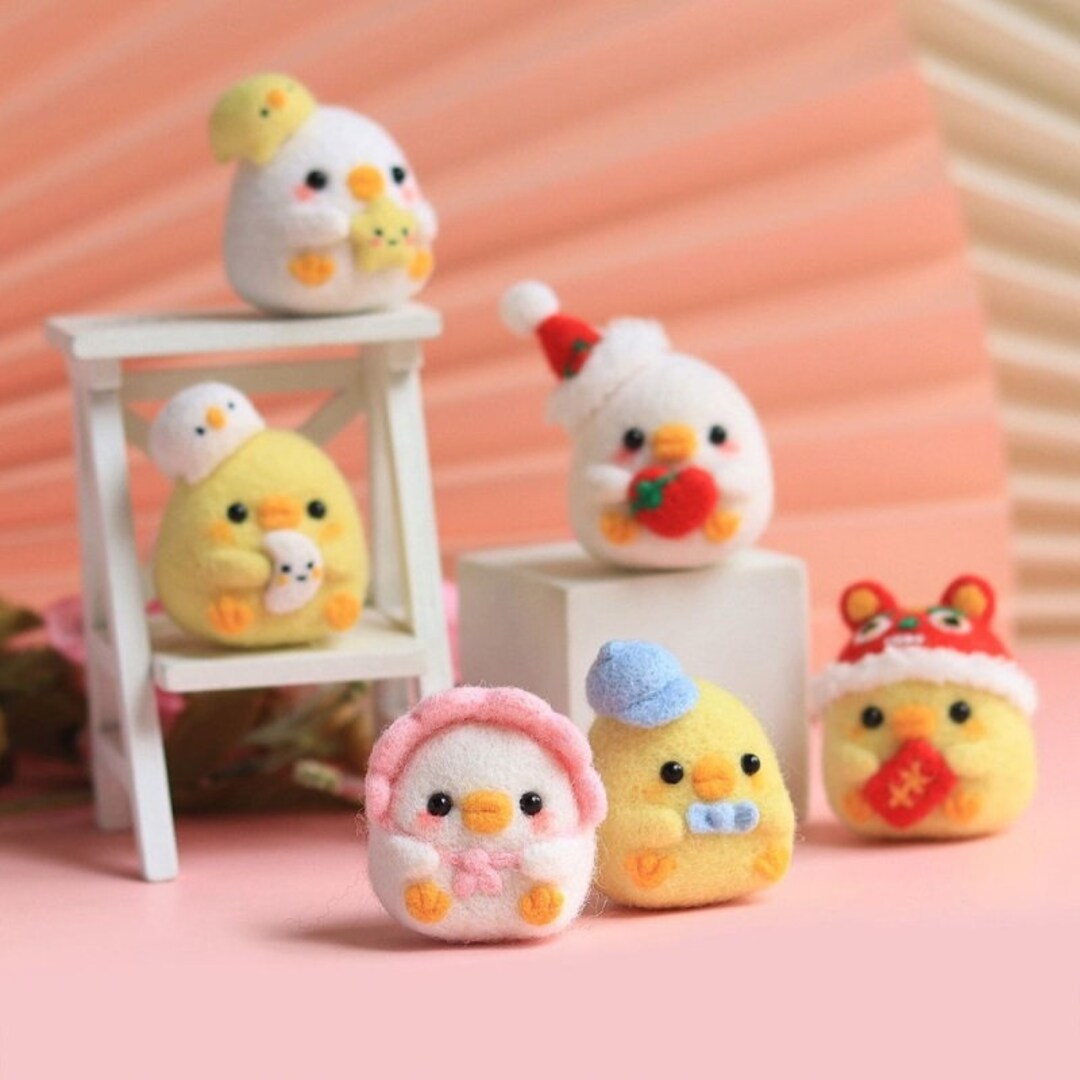 Felt Duck Wool Felt Poke Le Duck Pendant Handmade Diy Material Package ...