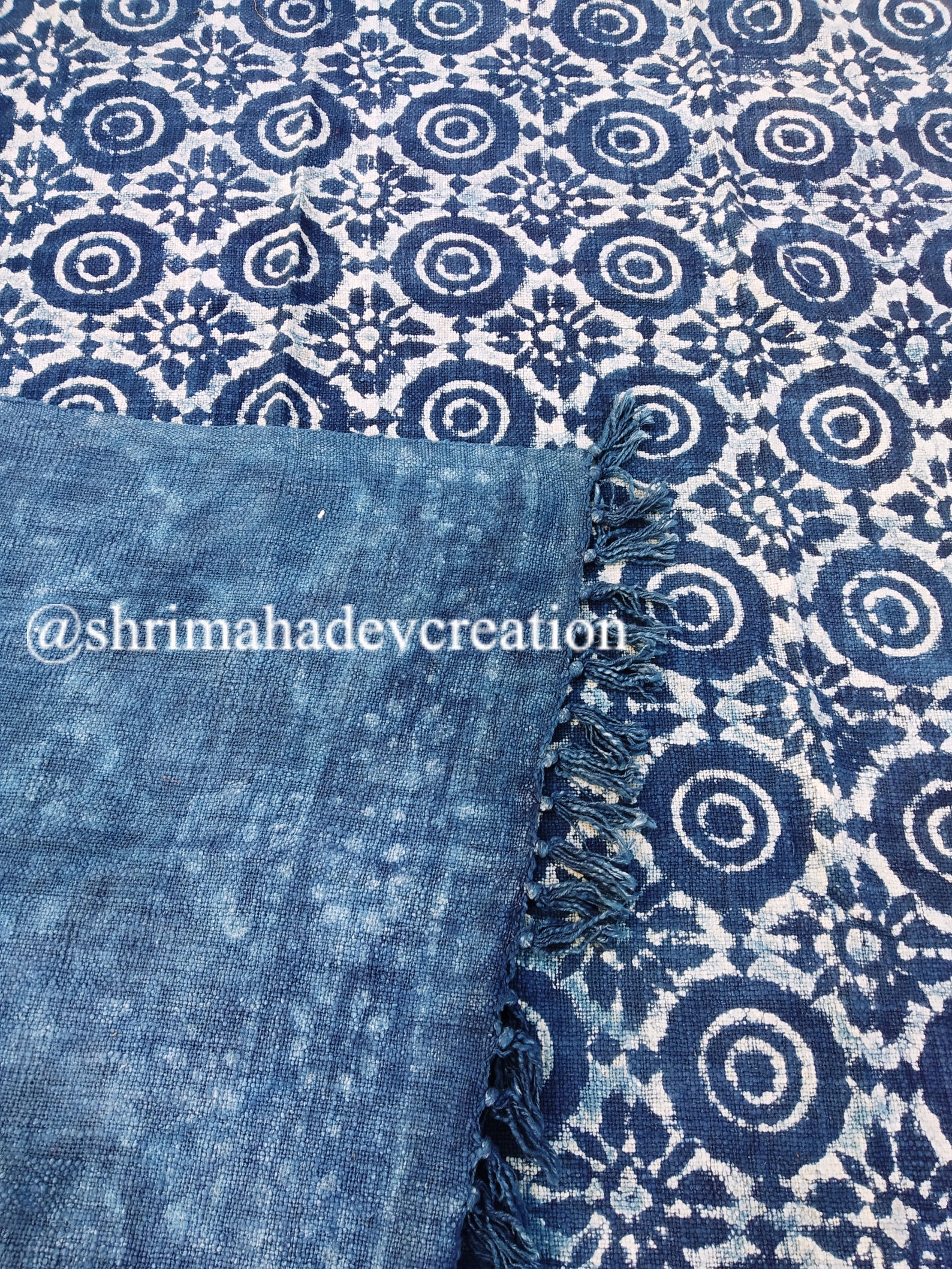 Indigo Blue Rug Area Rug Floor Rug Handmade Cotton Modern | Etsy