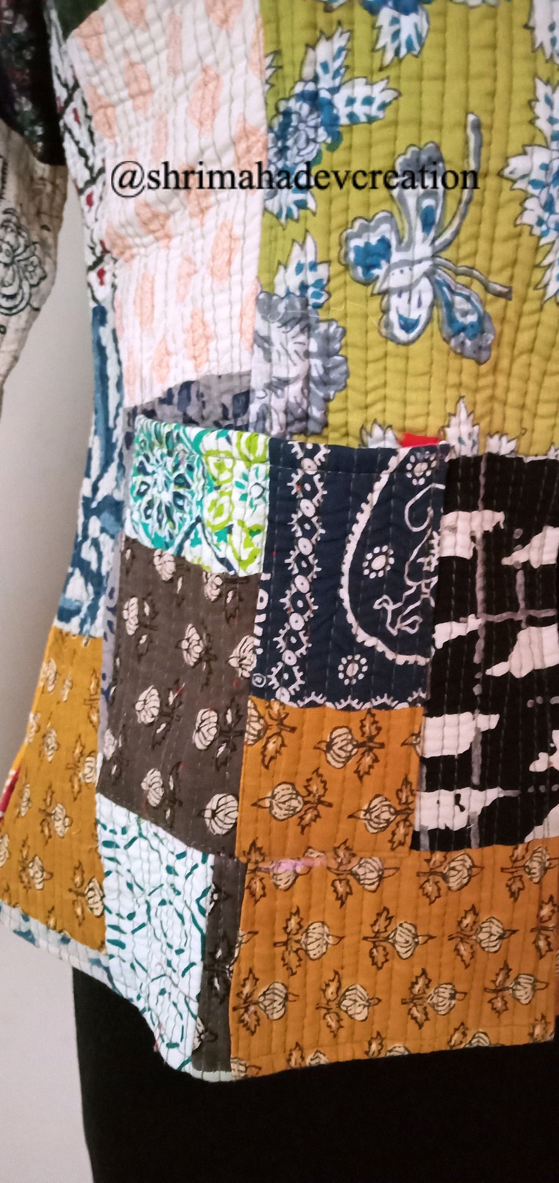 Indian Assorted Sari Patchwork Jacket Handmade Women's | Etsy