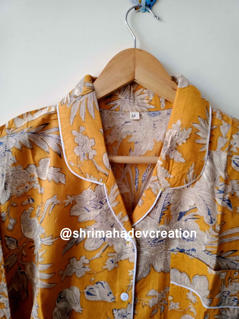 Indian Cotton Floral Printed PJ Set Adult Nightsuit Payjama - Etsy