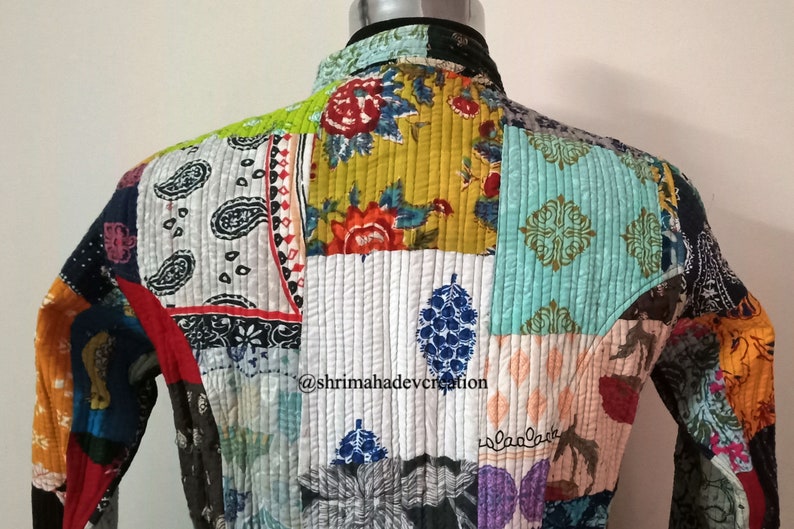 Indian Assorted Sari Patchwork Jacket Handmade Women's | Etsy