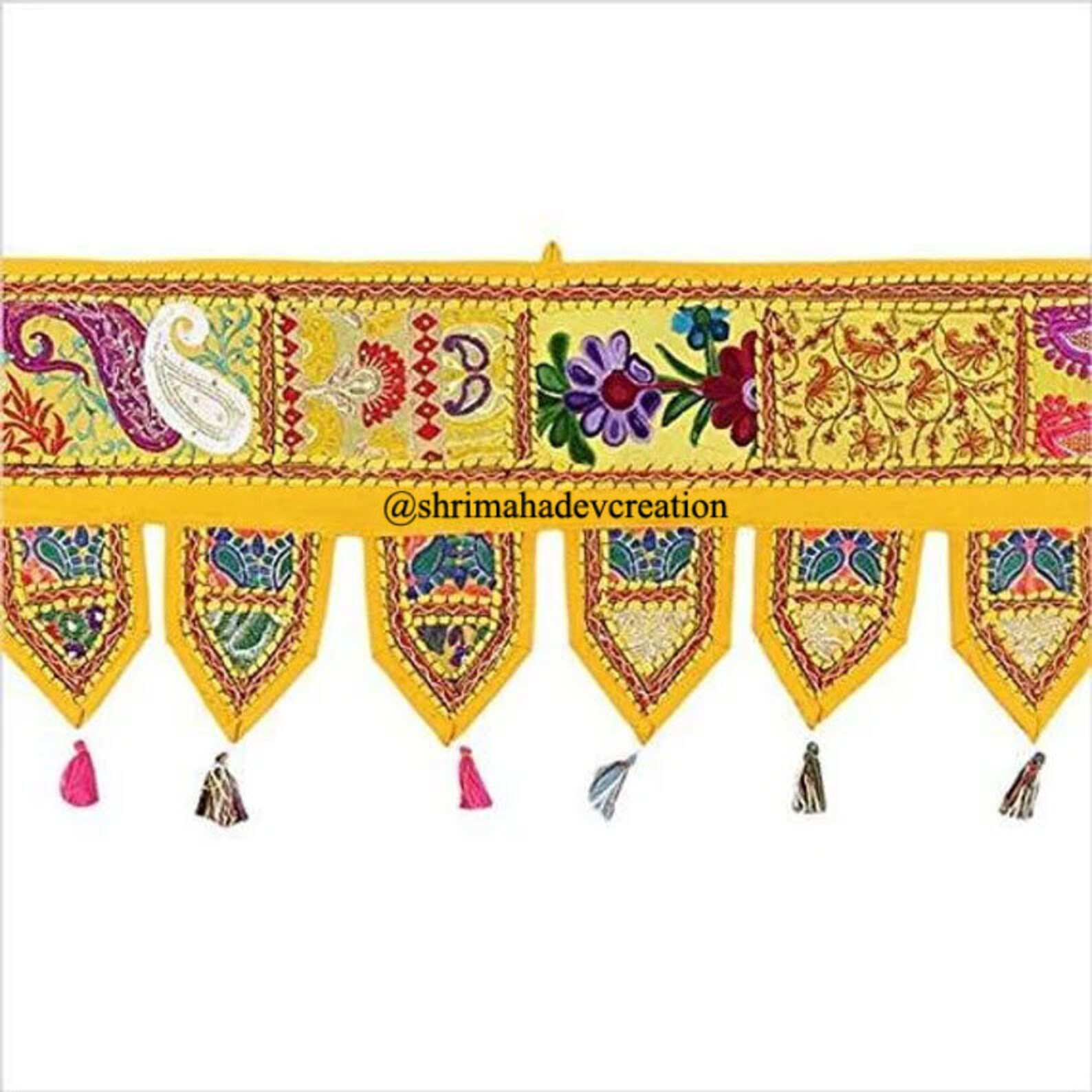 Indian Beautiful Patchwork Door Hanging Boho Curtain Topper - Etsy