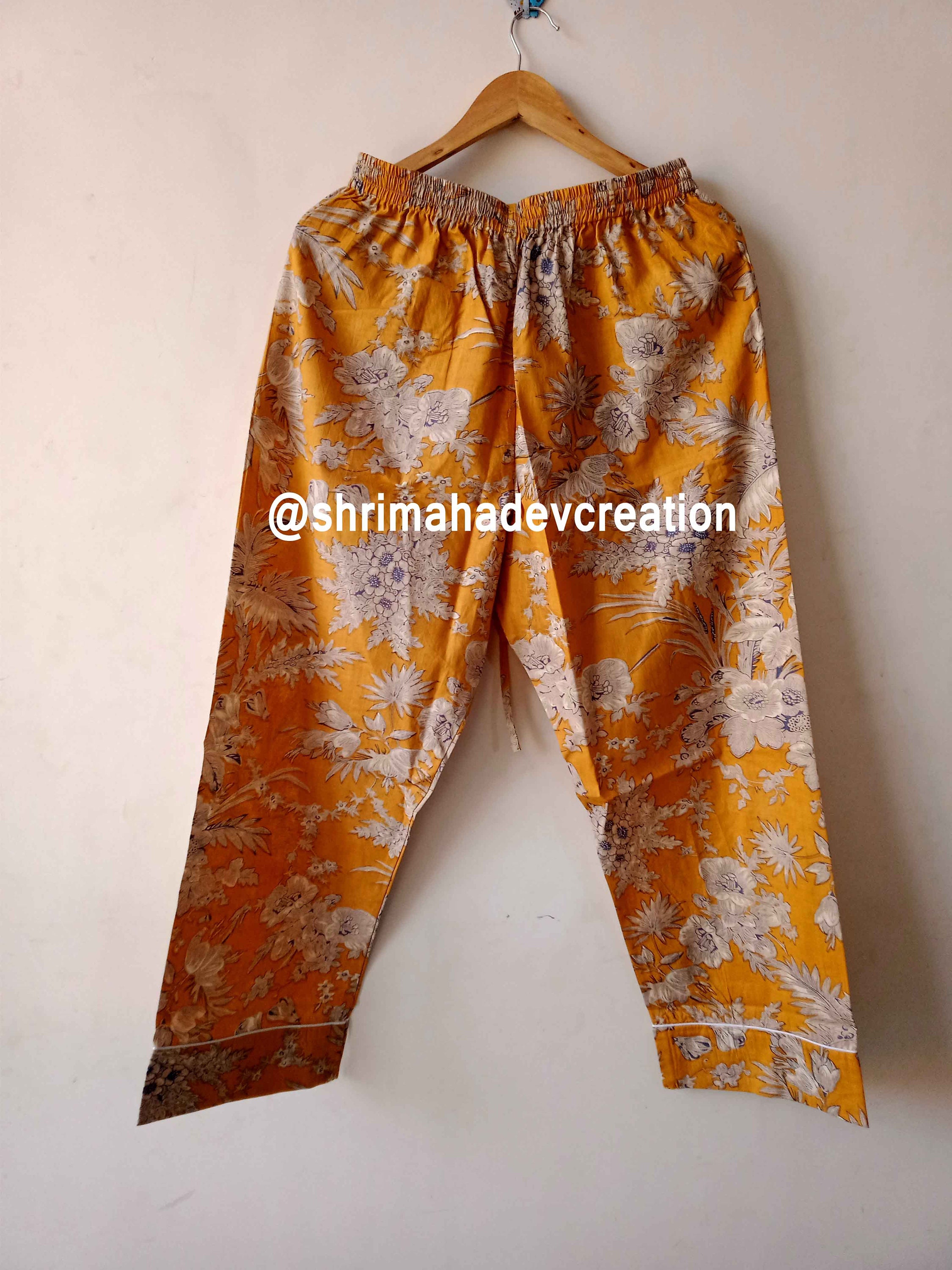 Indian Cotton Floral Printed PJ Set Adult Nightsuit Payjama - Etsy