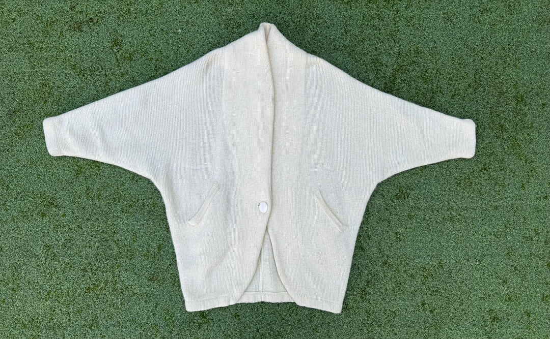 Vintage I.B. Diffusion Women's Cream Bolero Cardigan Knit Coat Size ...