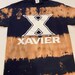Tie Dye,xavier University Tshirt,upcycled Reverse Tie Dye,one of a Kind ...