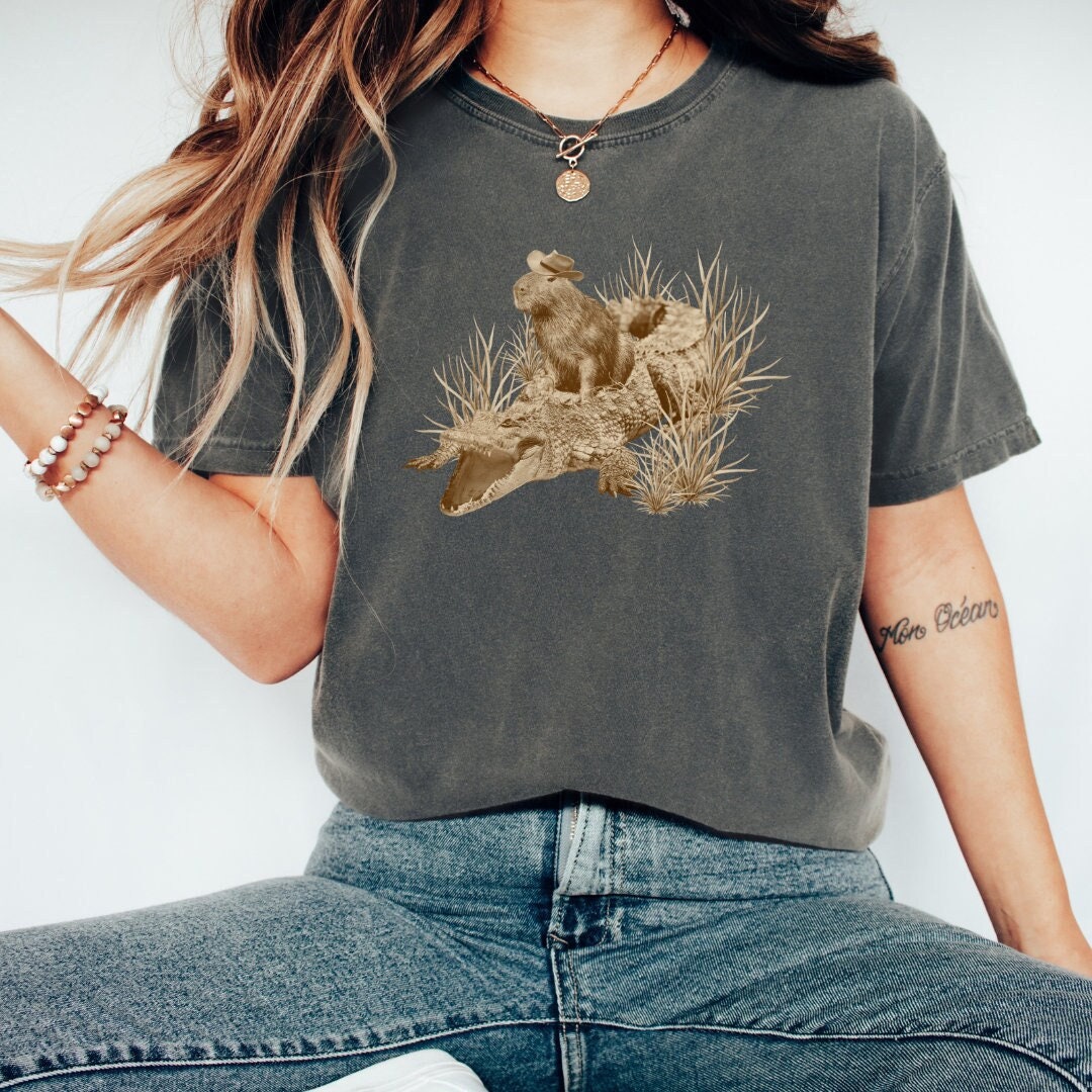 Capybara Shirt Rodent Shirts Capybara Shirts for Women Cowboy Shirts ...
