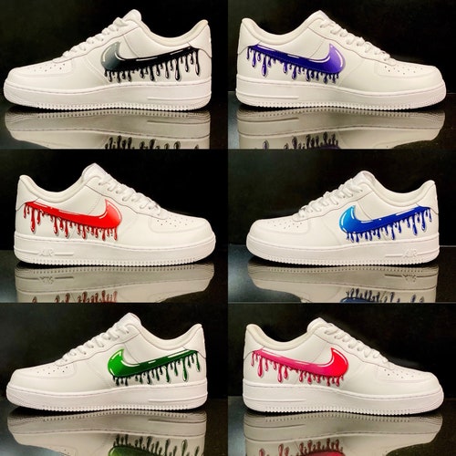 Custom Nike Air Force 1 Drip Shoes Any Color Drip Nike Drip | Etsy