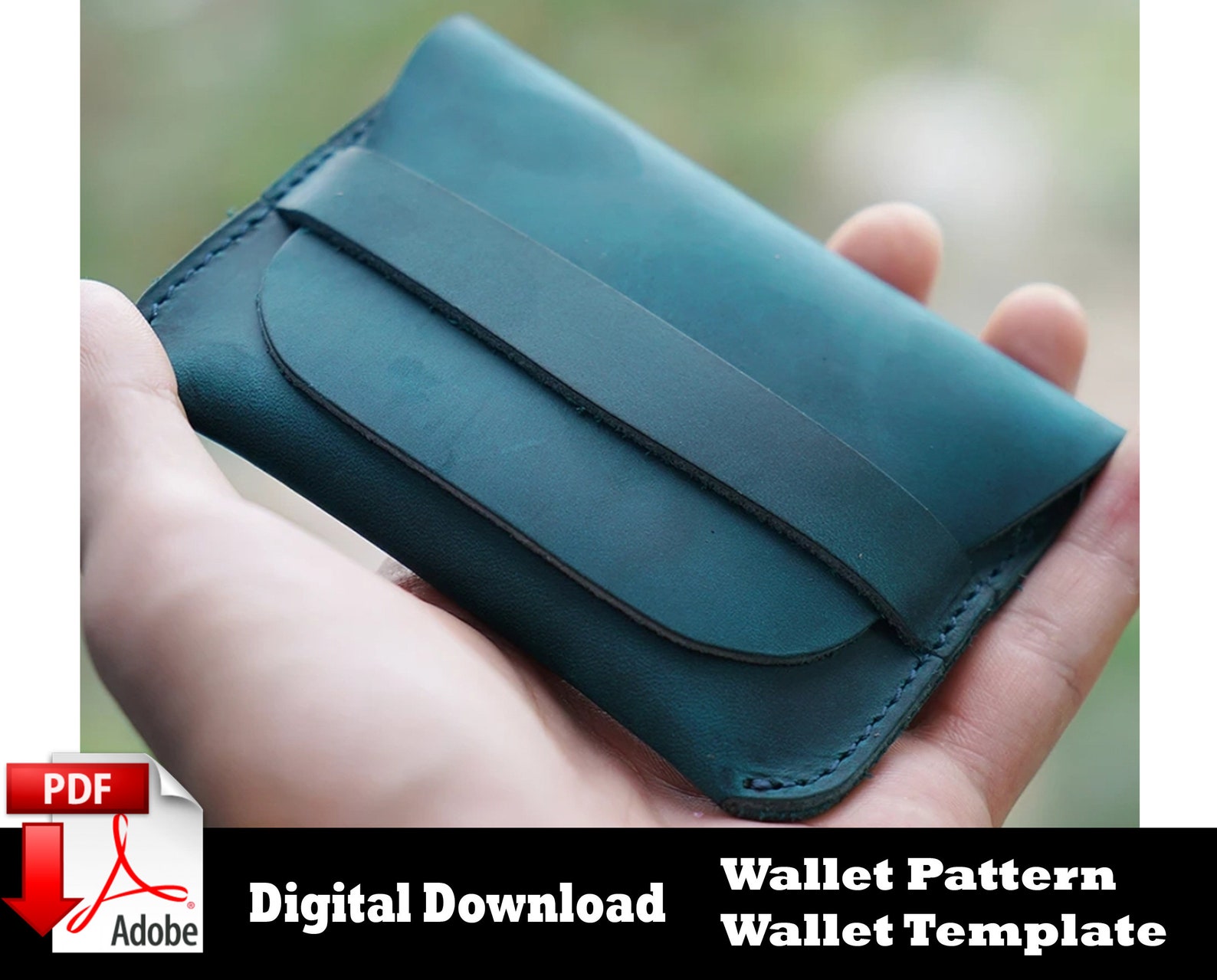 Card Holder Pattern, Leather Wallet PDF, Wallet Pattern, Leather ...