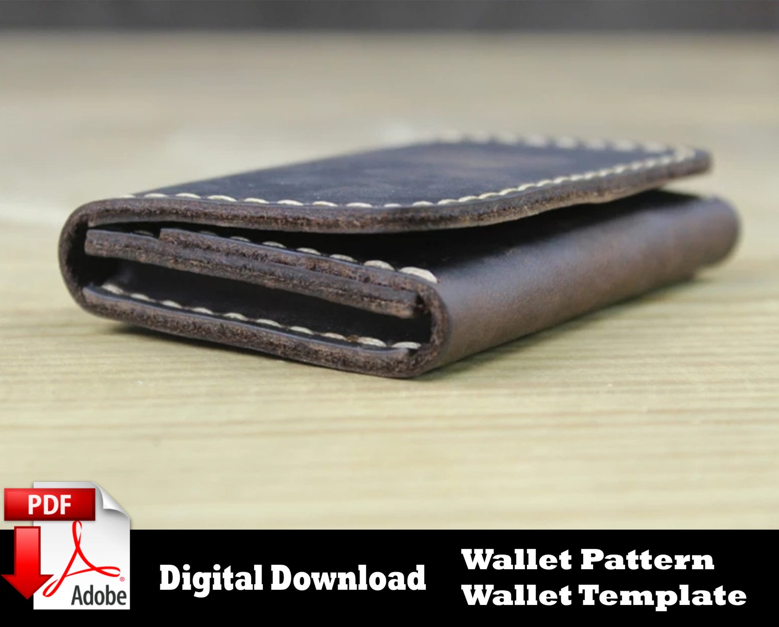 Wallet Pattern PDF, Leather Wallet PDF, Bifold Wallet Pattern, Leather ...