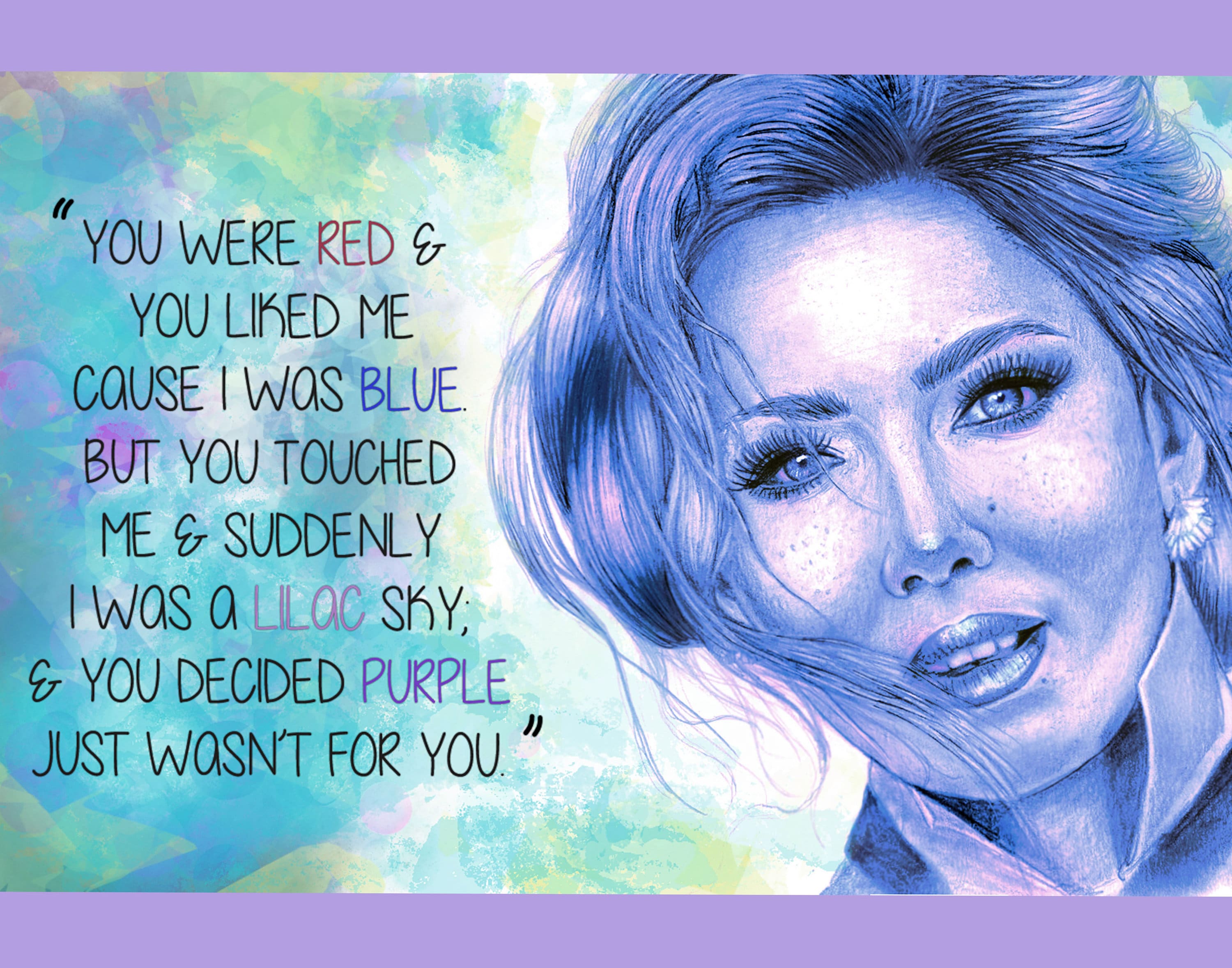 Halsey colors Lyrics 11x14 Print - Etsy