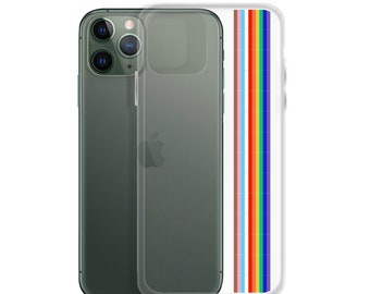 LGBTQ Flag Thin iPhone Case Solid Polycarbonate Back Gay Pride Phone ...