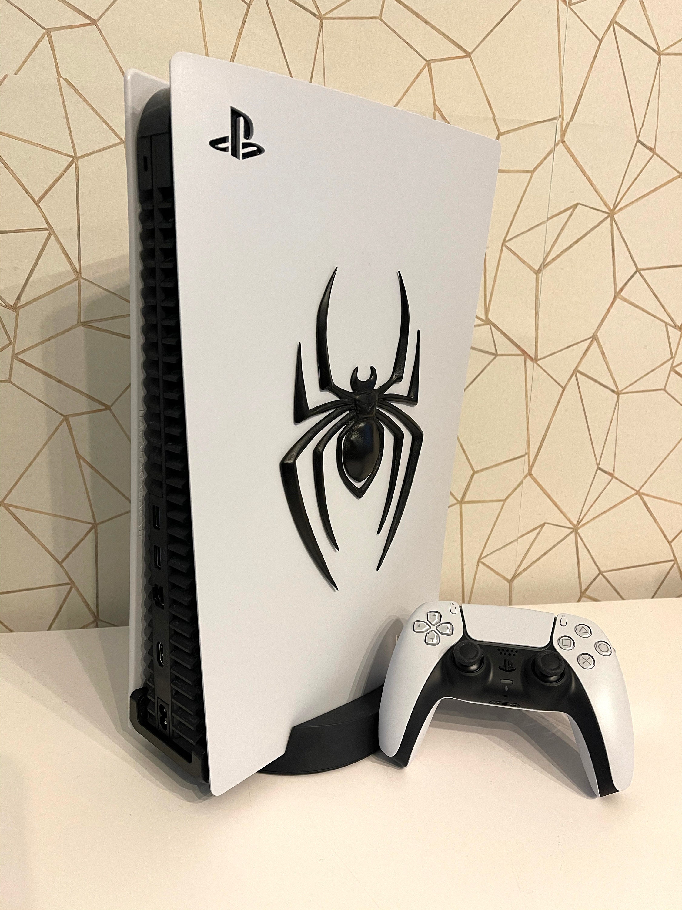 PS5 3D Custom Spiderman Mile Morales Logo Faceplate Add-on | Etsy Canada