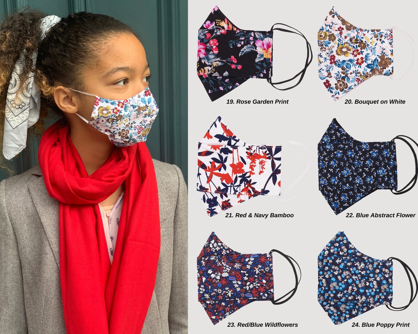 Kids Face Mask 100% Soft Cotton Child & Teen Sizes | Etsy