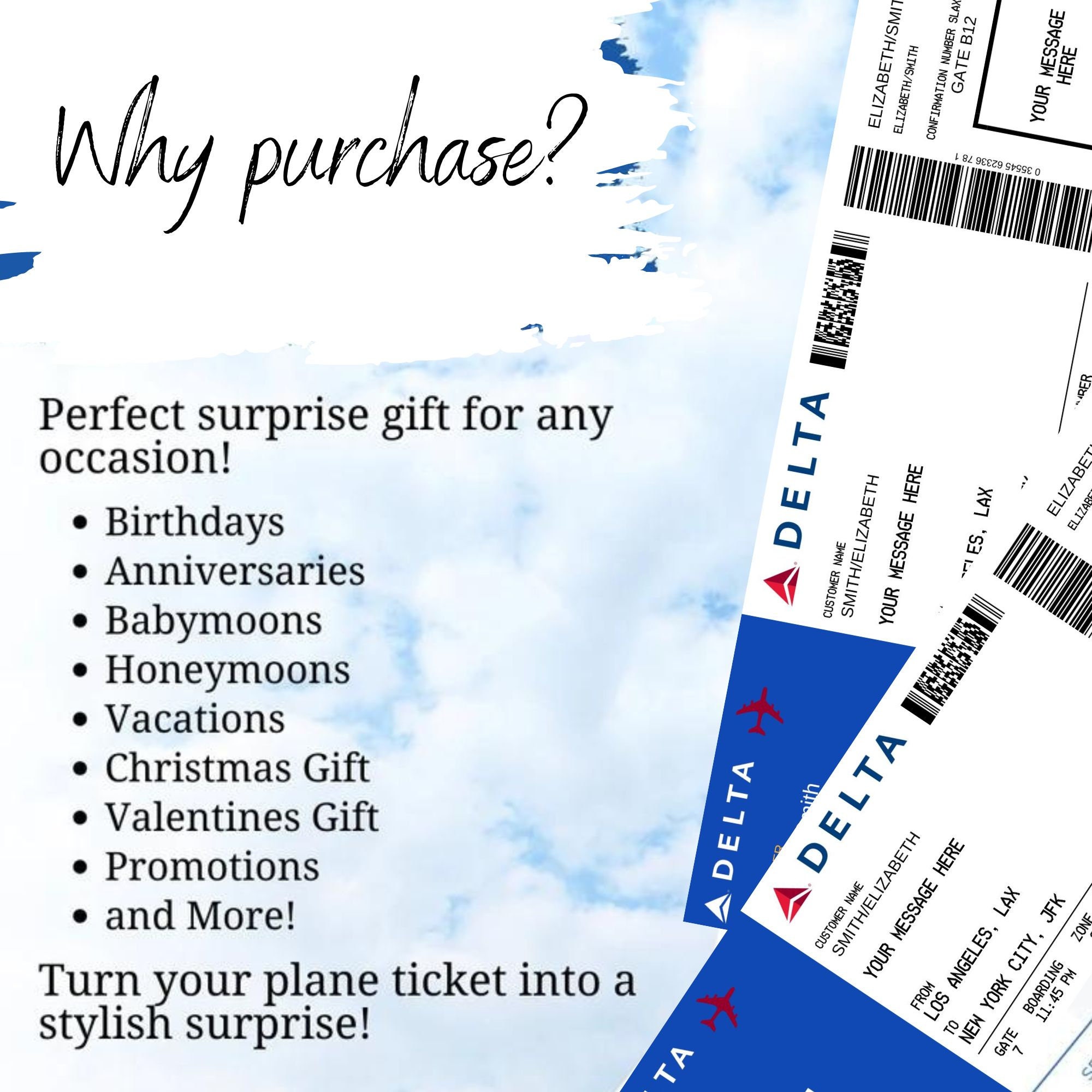 Delta Plane Ticket Template