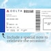 Editable Boarding Pass Ticket Template, Surprise Airline Gift, Delta ...