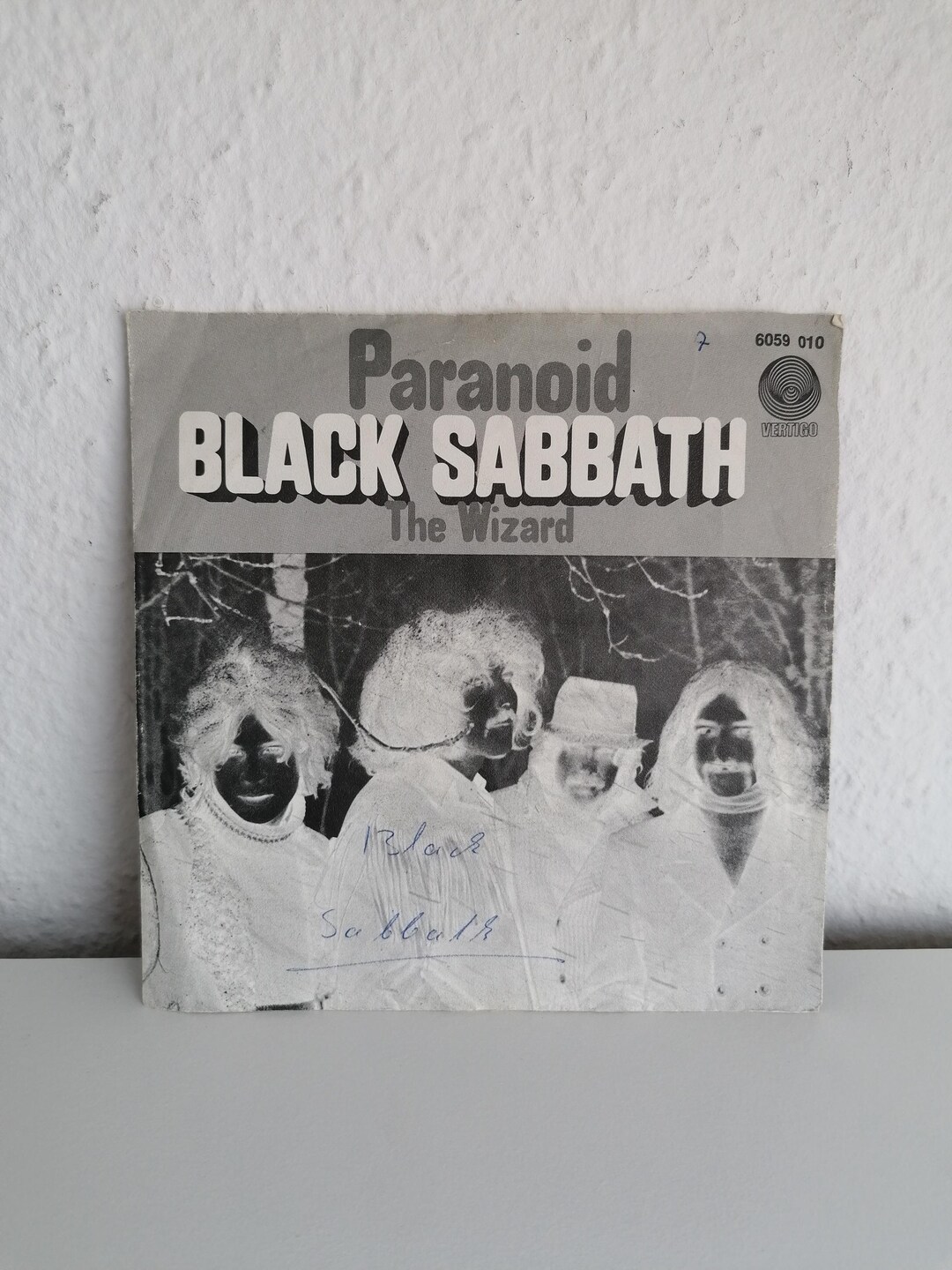 Black Sabbath - Paranoid Vertigo Record Vinyl 7"/ 45 RPM Single Heavy ...