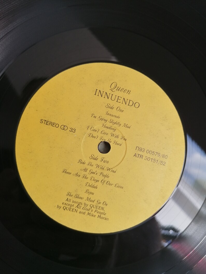 Queen Innuendo Record Vinyl Original USSR 1994 Album Antrop Vintage ...