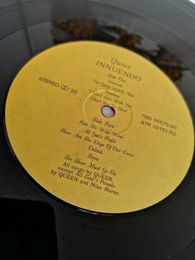Queen Innuendo Record Vinyl Original USSR 1994 Album Antrop Vintage ...
